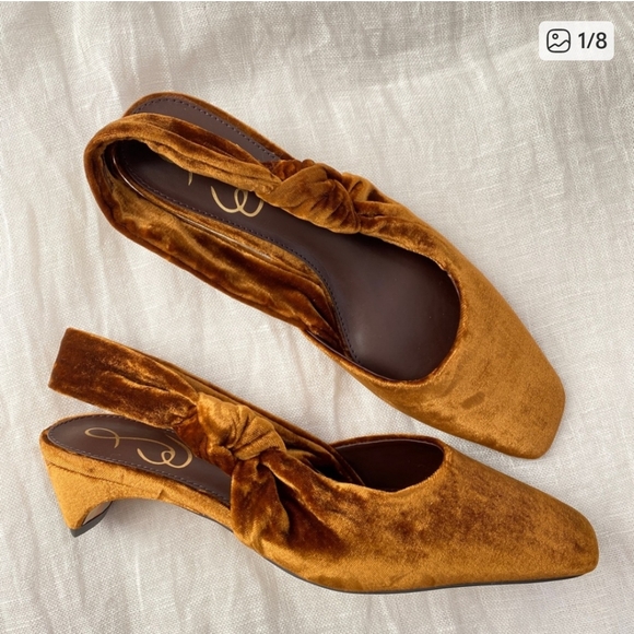 Shoes | Sam Edelman Meredith Sling Back Velvet Womens Shoes | Poshmark